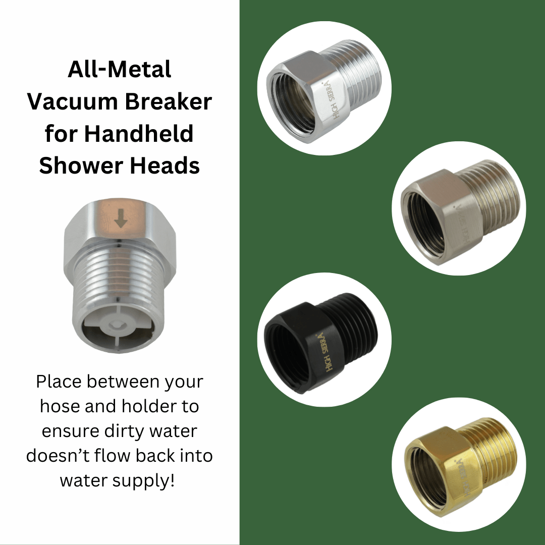Handheld Shower Vacuum Breaker - Matte Black - High Sierra Showerheads