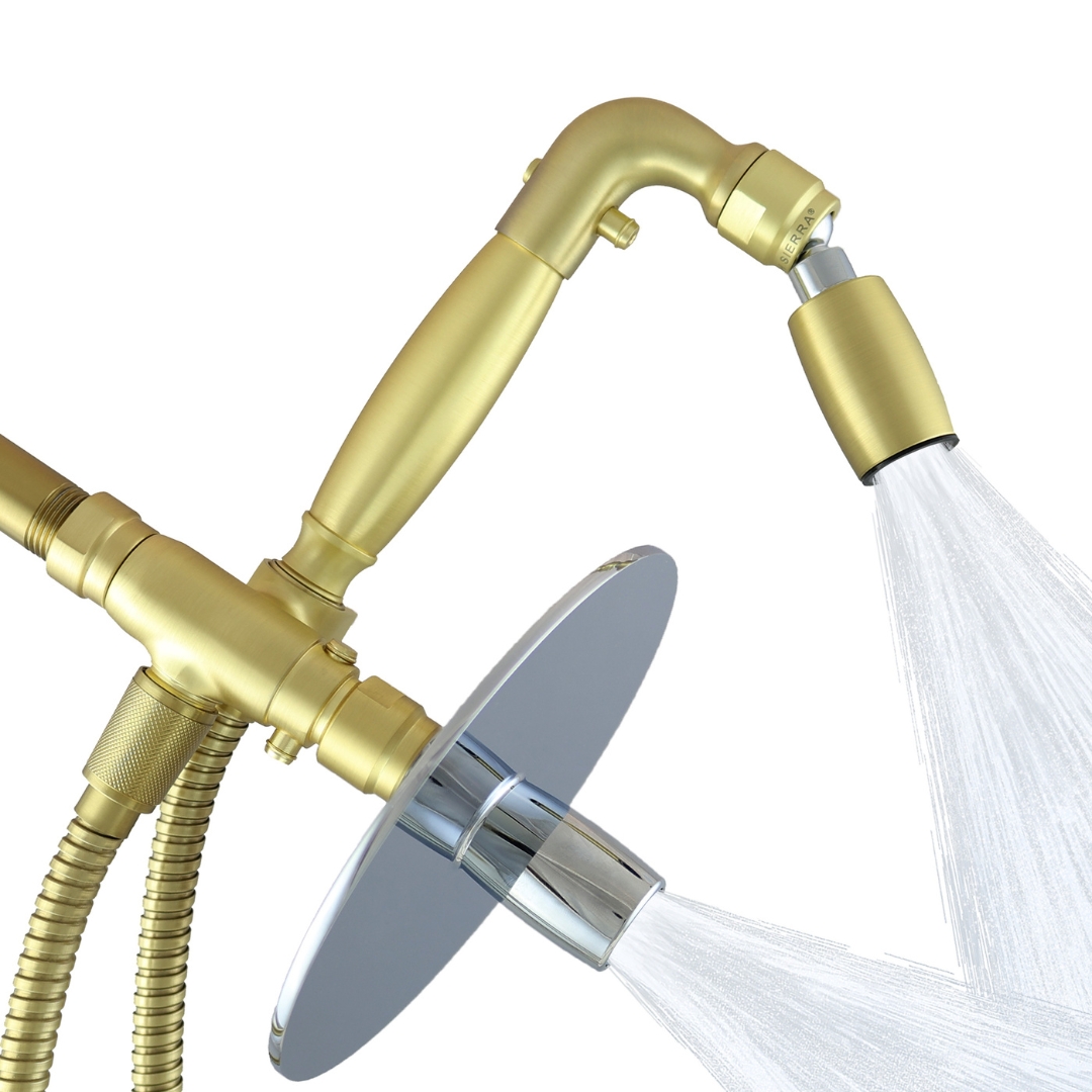 4-Way Combo Kit - Handheld with Reflections™ Shower Head - Brushed Gold ...